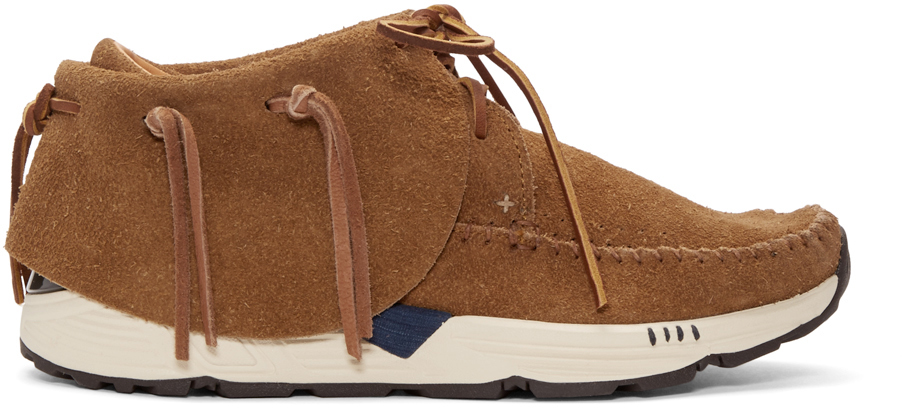 visvim: Brown FBT Prime Moccasins | SSENSE Canada