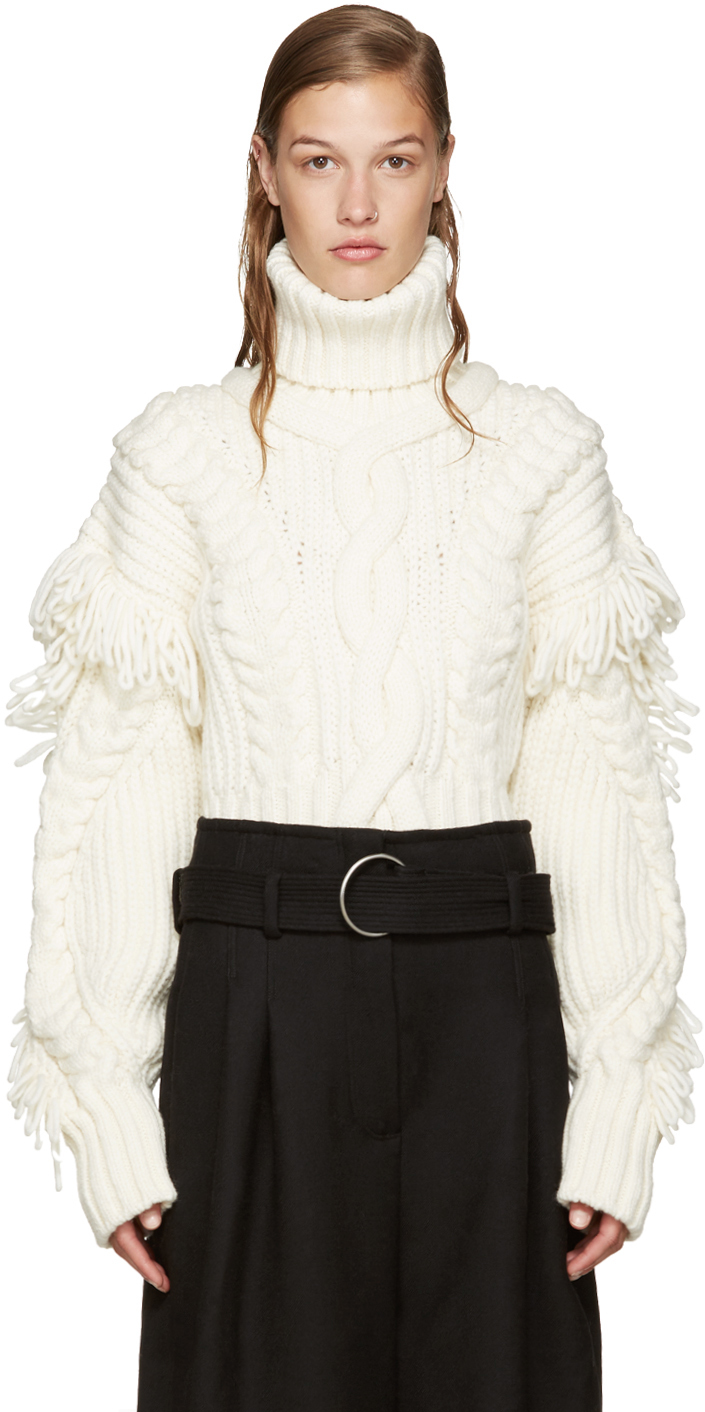 What To Wear With A Off White Cable Knit Sweater at Emily Armytage blog