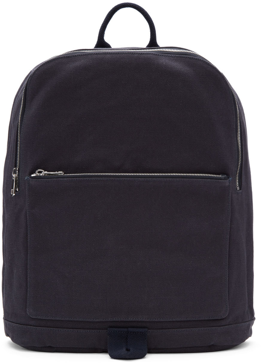A.P.C.: Navy Joachim Backpack | SSENSE UK
