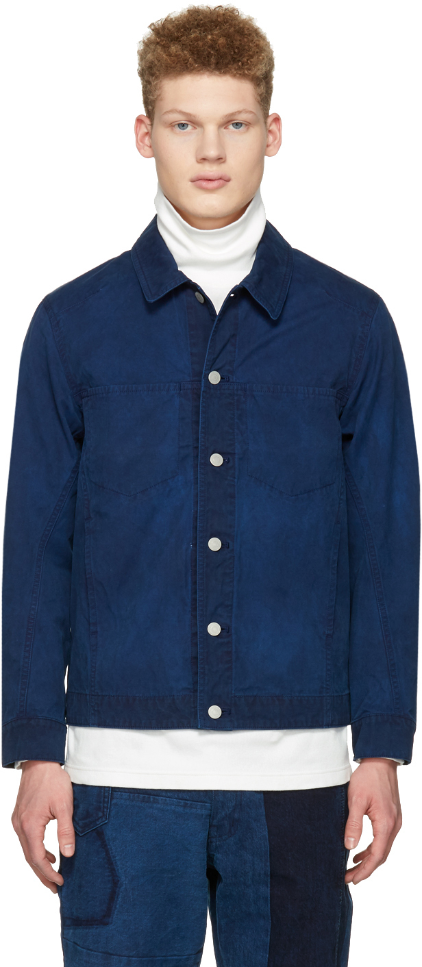 Blue Blue Japan: Indigo Short Jacket | SSENSE UK