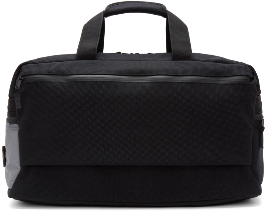Stone Island: Black Reflective Duffle Bag | SSENSE