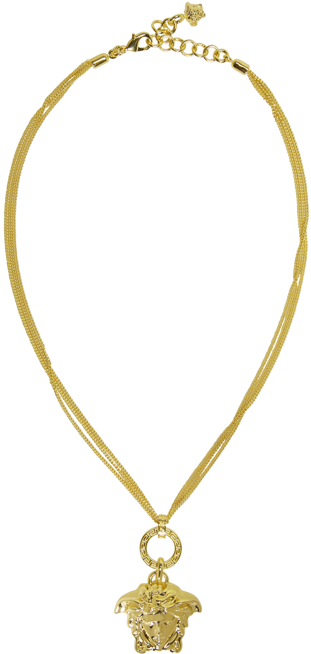 Versace: Gold Medusa Chain Necklace | SSENSE Canada
