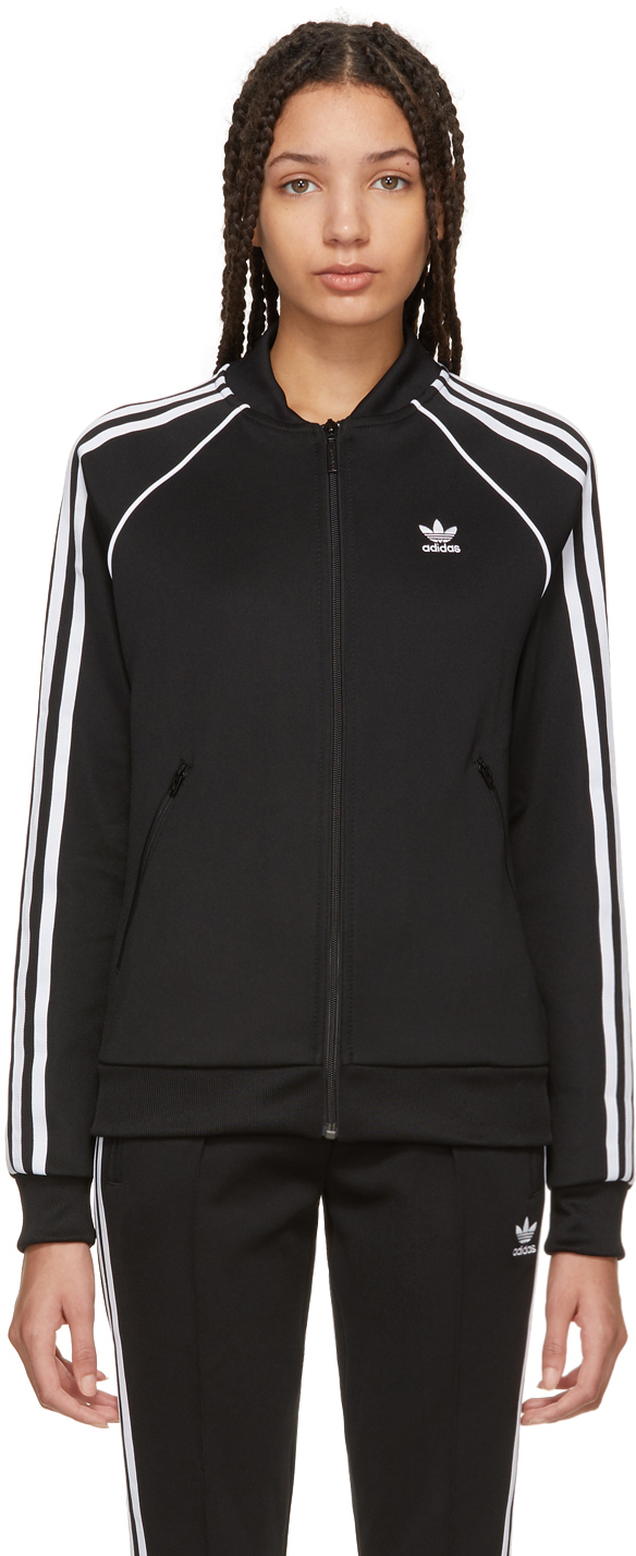 adidas Originals: Black SST Track Jacket | SSENSE UK