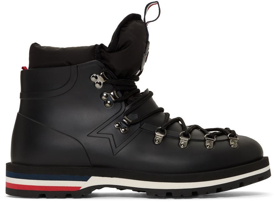 Moncler: Black Henoc Hiking Boots | SSENSE Canada