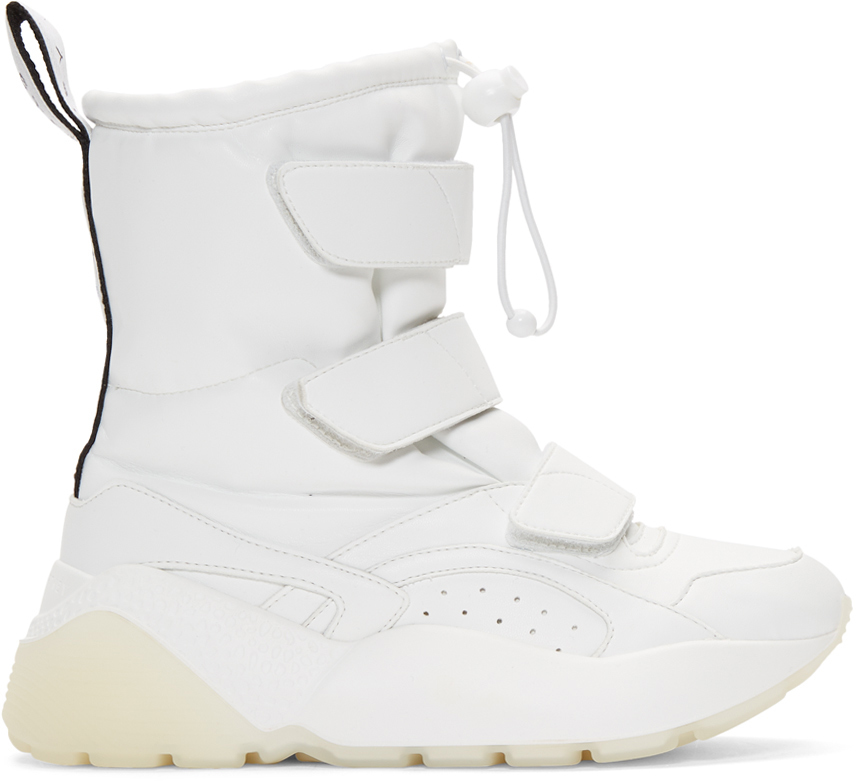 Stella McCartney: White Eclypse Snow Boots | SSENSE