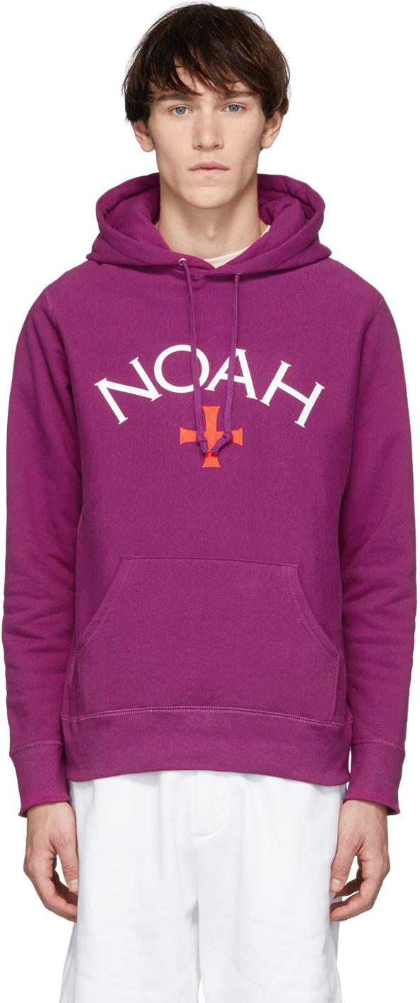 Noah: Pink Logo Hoodie | SSENSE UK
