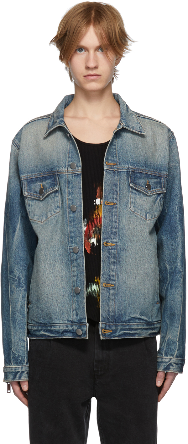 424: Indigo Trucker Jacket | SSENSE Canada