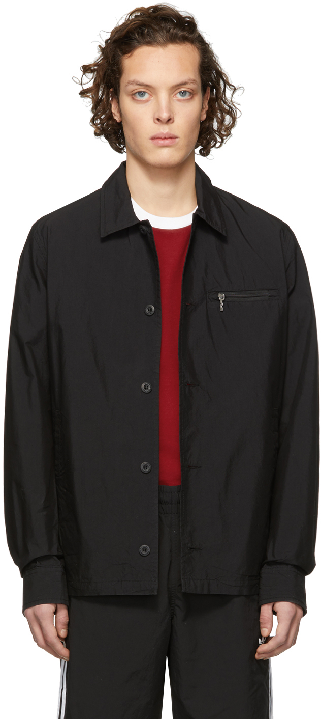 Nudie Jeans: Black Logo Paul Jacket | SSENSE UK
