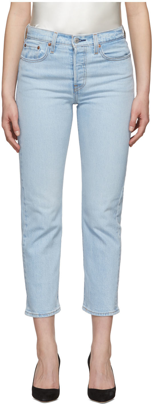 Levi's: Blue Wedgie Straight Jeans | SSENSE UK
