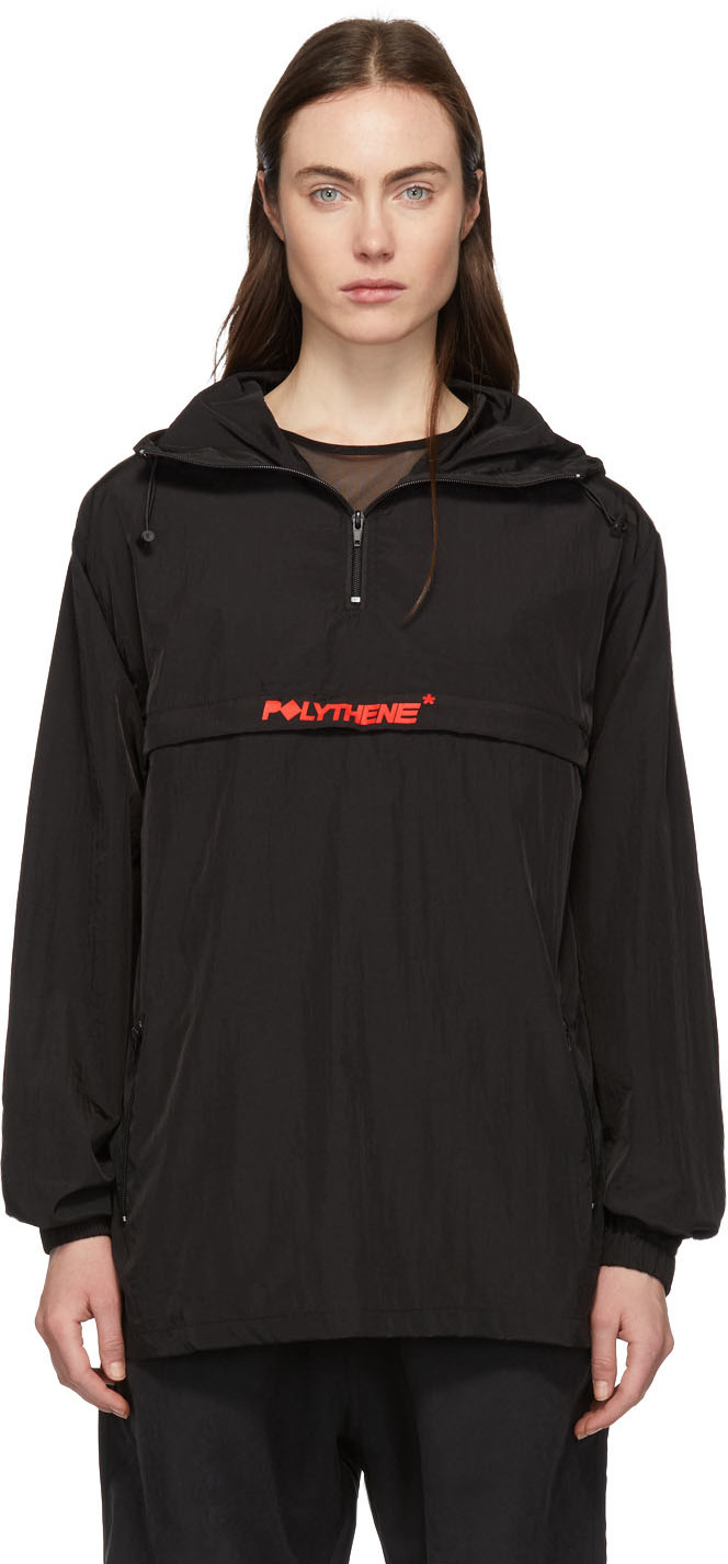 Polythene* Optics: ブラック ウィンドブレーカー ジャケット | SSENSE 日本