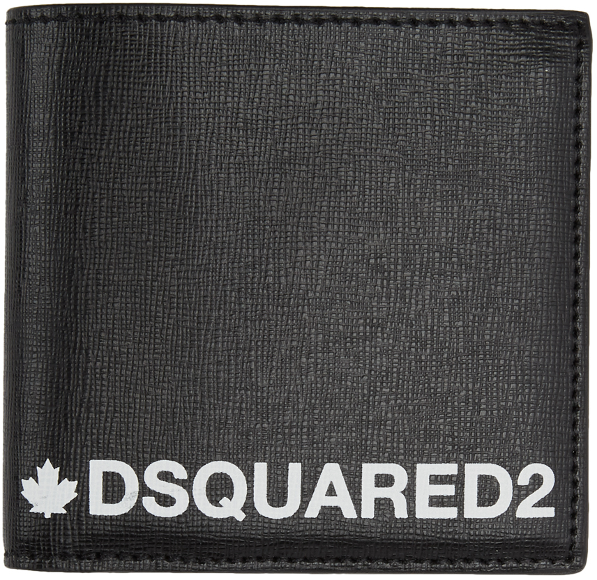 Dsquared2: Black Logo Wallet | SSENSE UK
