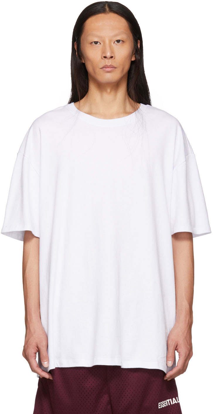 Essentials: White Boxy T-Shirt | SSENSE