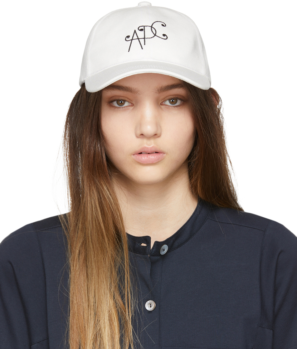 A.P.C.: White Aaron Cap | SSENSE