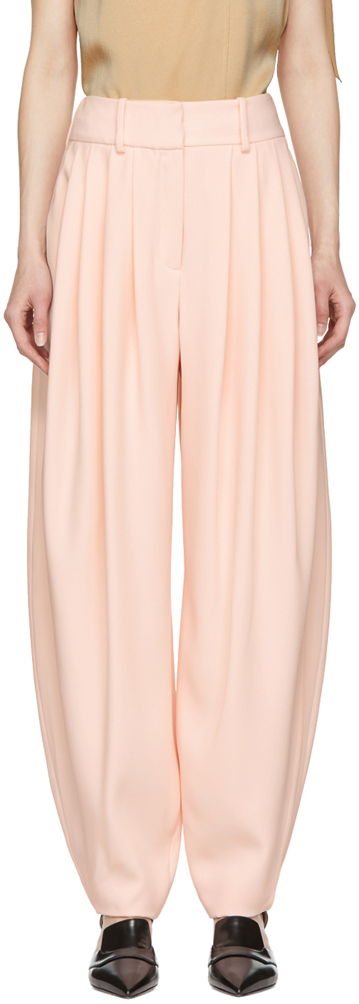 Lanvin: Pink Wide Leg Trousers | SSENSE