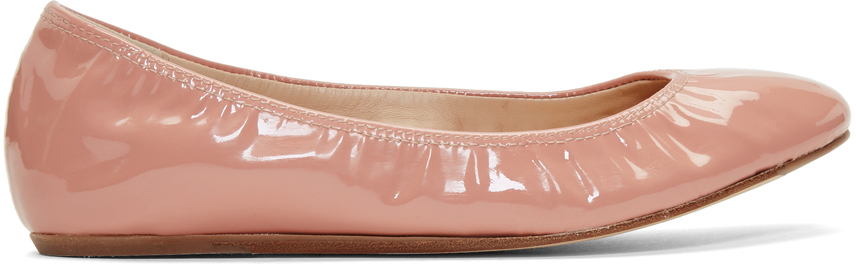 Lanvin: Pink Classic Ballerina Flats | SSENSE Canada