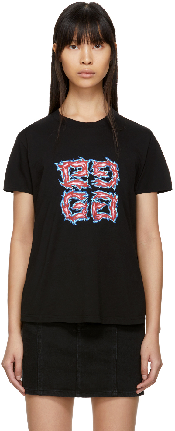 Givenchy: Black 4G Baby T-Shirt | SSENSE