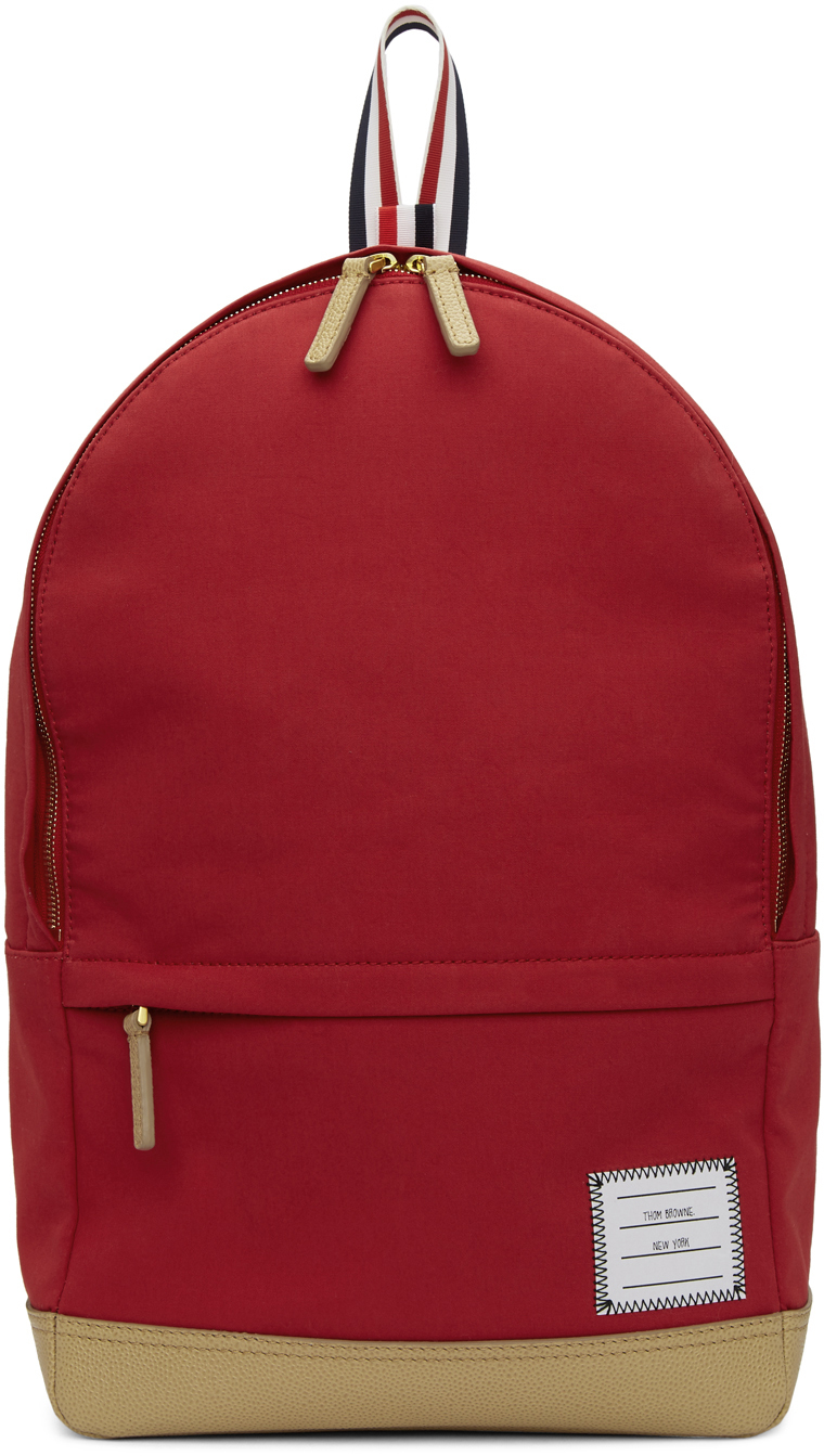 Thom Browne: Red Unstructured Backpack | SSENSE