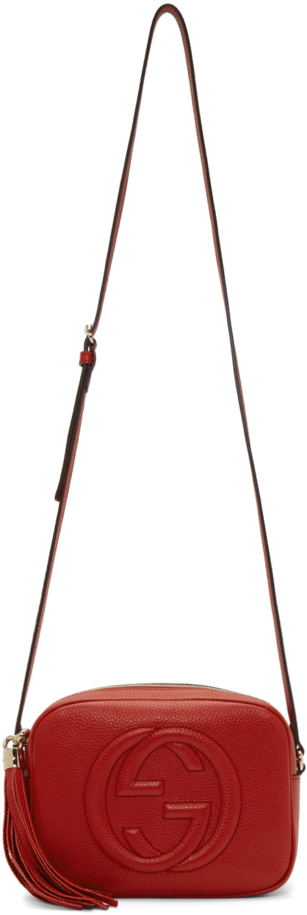 Gucci: Red Small Soho Disco Bag | SSENSE Canada