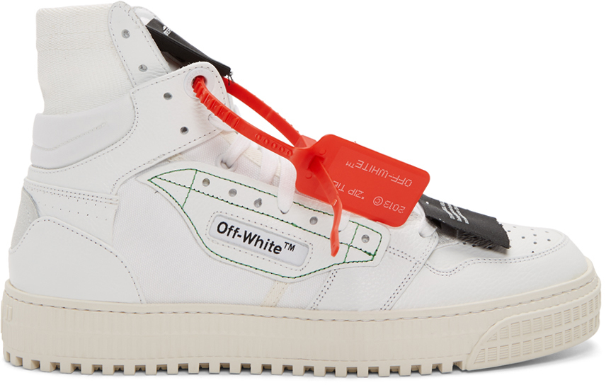 Off-White: White Low 3.0 Off-Court High-Top Sneakers | SSENSE Canada