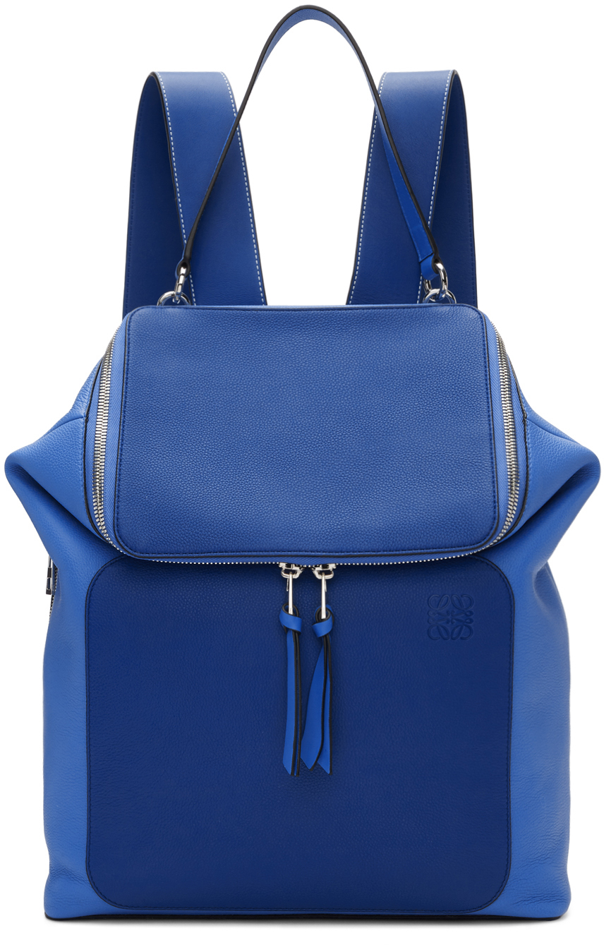 Loewe: Blue Goya Backpack | SSENSE