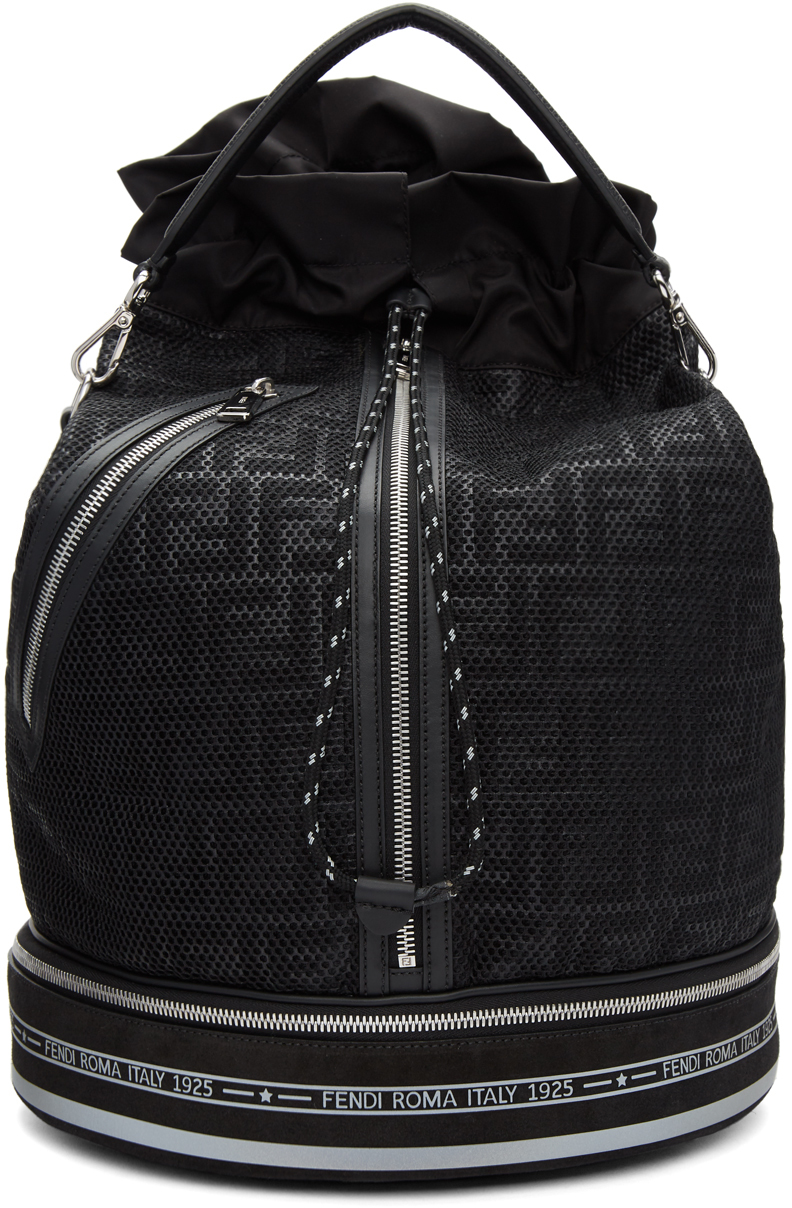 Fendi: Black 'Forever Fendi' Mon Trésor Backpack | SSENSE 대한민국