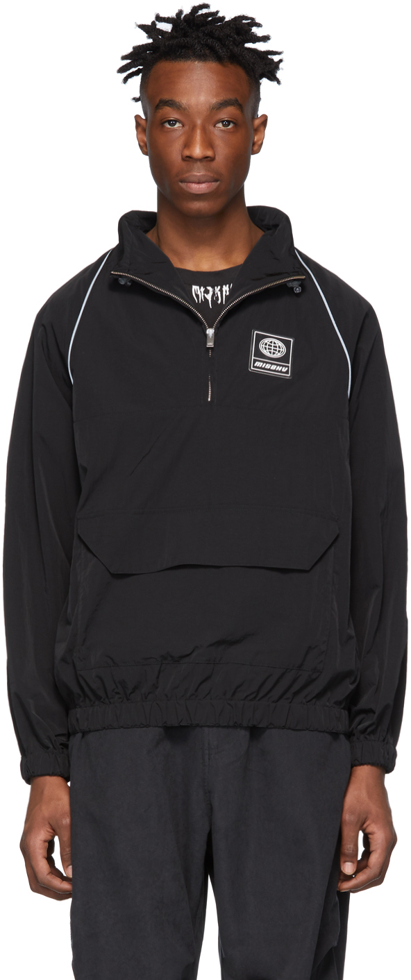 MISBHV: Black Raglan Jacket | SSENSE UK