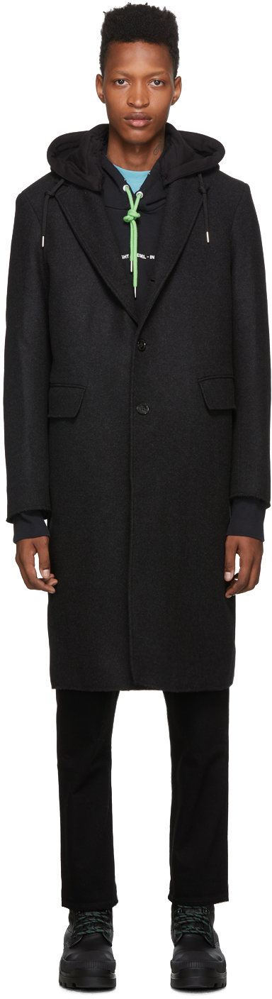 Diesel: Grey Wool W-Dexty Jacket | SSENSE UK