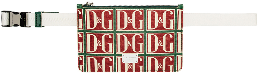 Dolce & Gabbana: Green DG Logo Print Pouch | SSENSE
