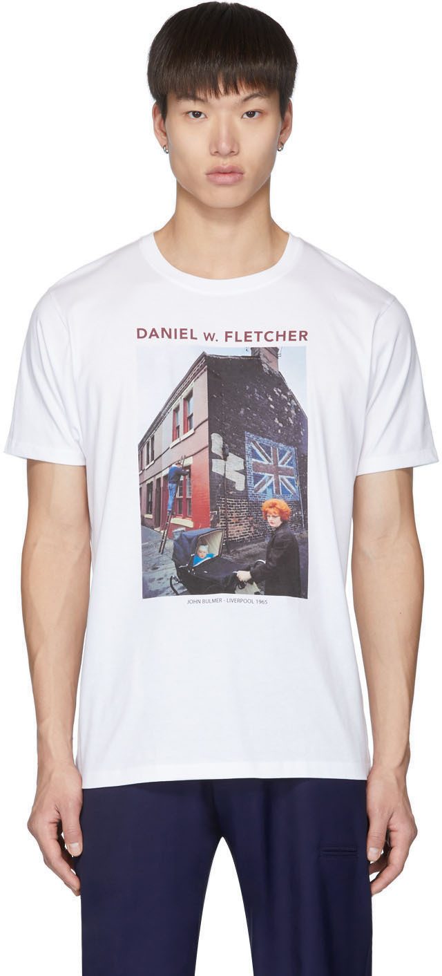 Daniel W. Fletcher: White John Bulmer Edition Liverpool T-Shirt | SSENSE