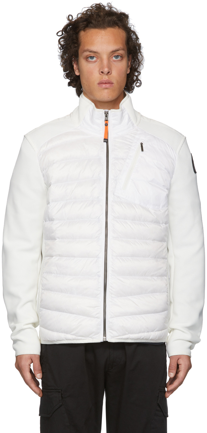 Parajumpers: White Down Hybrid Jayden Jacket | SSENSE UK
