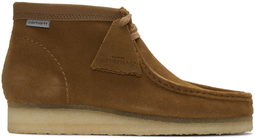 Clarks Originals: Brown Carhartt Edition Wallabee Boots | SSENSE Canada