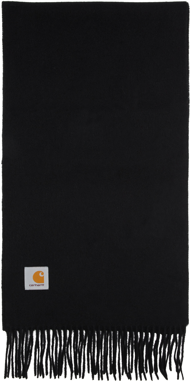 Carhartt Work In Progress: Black Wool Clan Scarf | SSENSE Canada