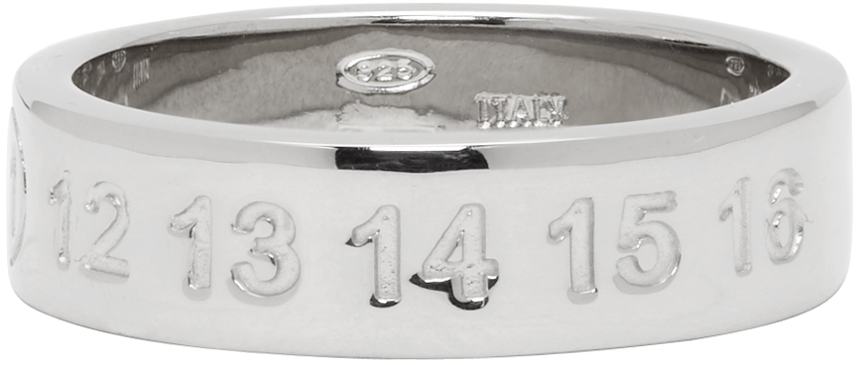 Maison Margiela: Silver Logo Ring | SSENSE