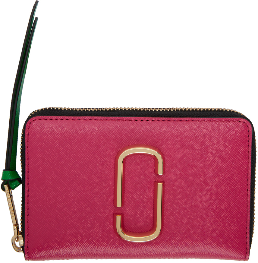Marc Jacobs: Pink Small Snapshot Standard Continental Wallet | SSENSE
