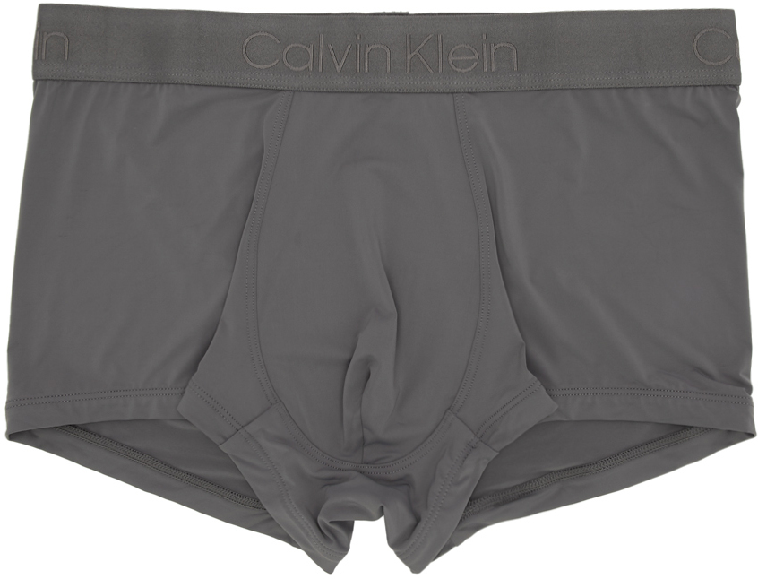 Calvin Klein Underwear: Grey Micro Low-Rise Boxer Briefs | SSENSE Canada