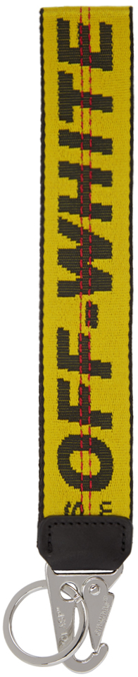 Off-White: Yellow Industrial Keychain | SSENSE