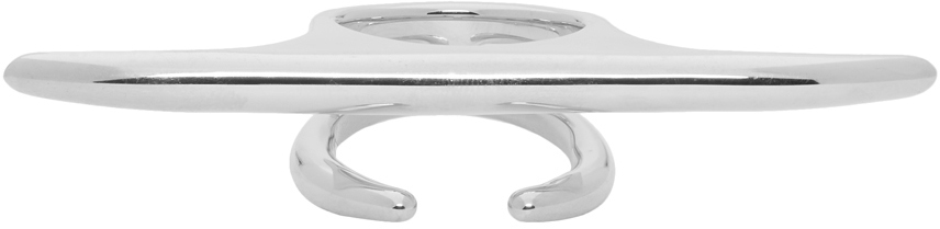 AMBUSH: Silver Liquid Multi Finger Ring | SSENSE