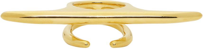 AMBUSH: Gold Liquid Multi Finger Ring | SSENSE Canada