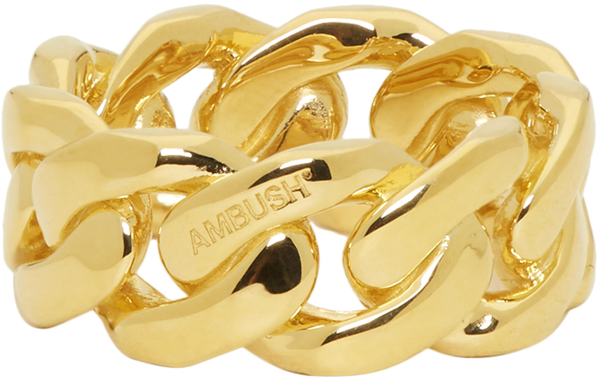 AMBUSH: Gold Chain 3 Ring | SSENSE Canada