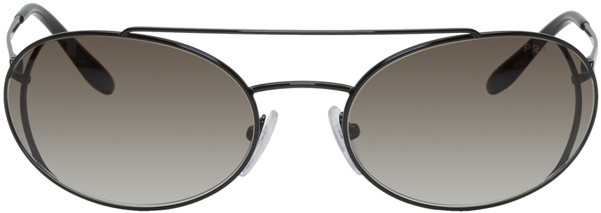 Prada: Black Metal Frame Sunglasses | SSENSE UK