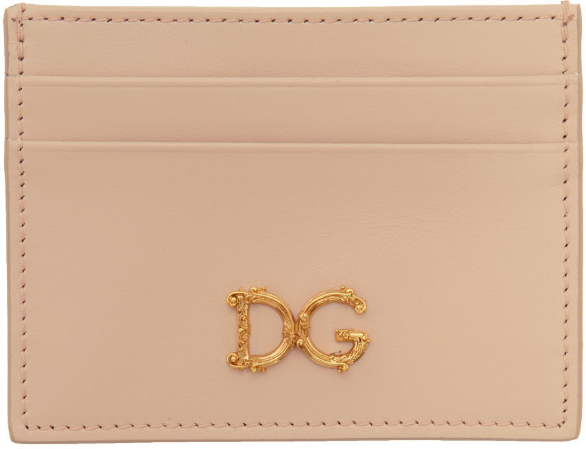 Dolce & Gabbana: Pink DG Card Holder | SSENSE