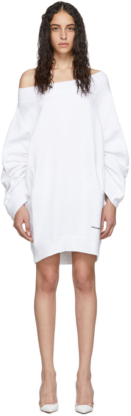 Dsquared2: White Sweater Dress | SSENSE