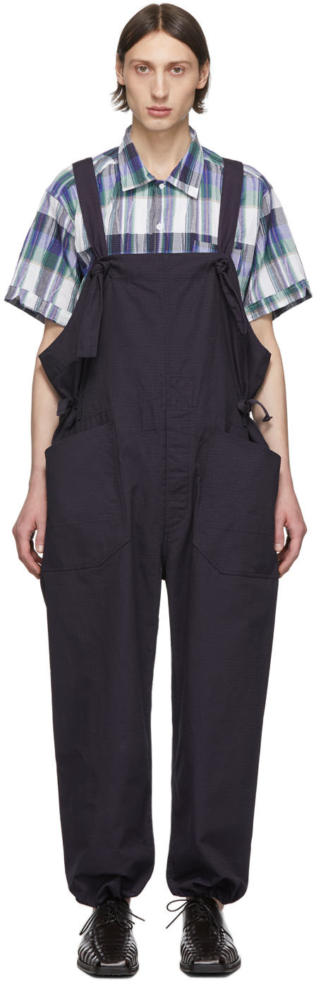 Engineered Garments: Navy Cotton Overalls | SSENSE