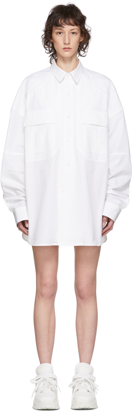 Juun.J: White Shirt Dress | SSENSE Canada