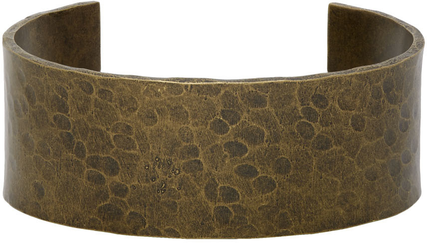 Saint Laurent: Bronze Martele Bracelet | SSENSE