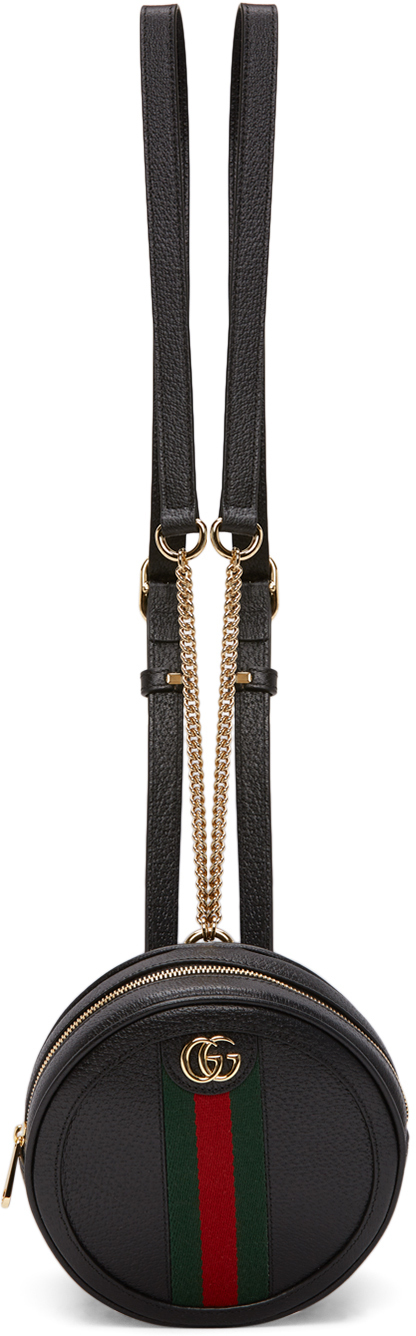 Gucci: Black Mini Ophidia Backpack | SSENSE Canada