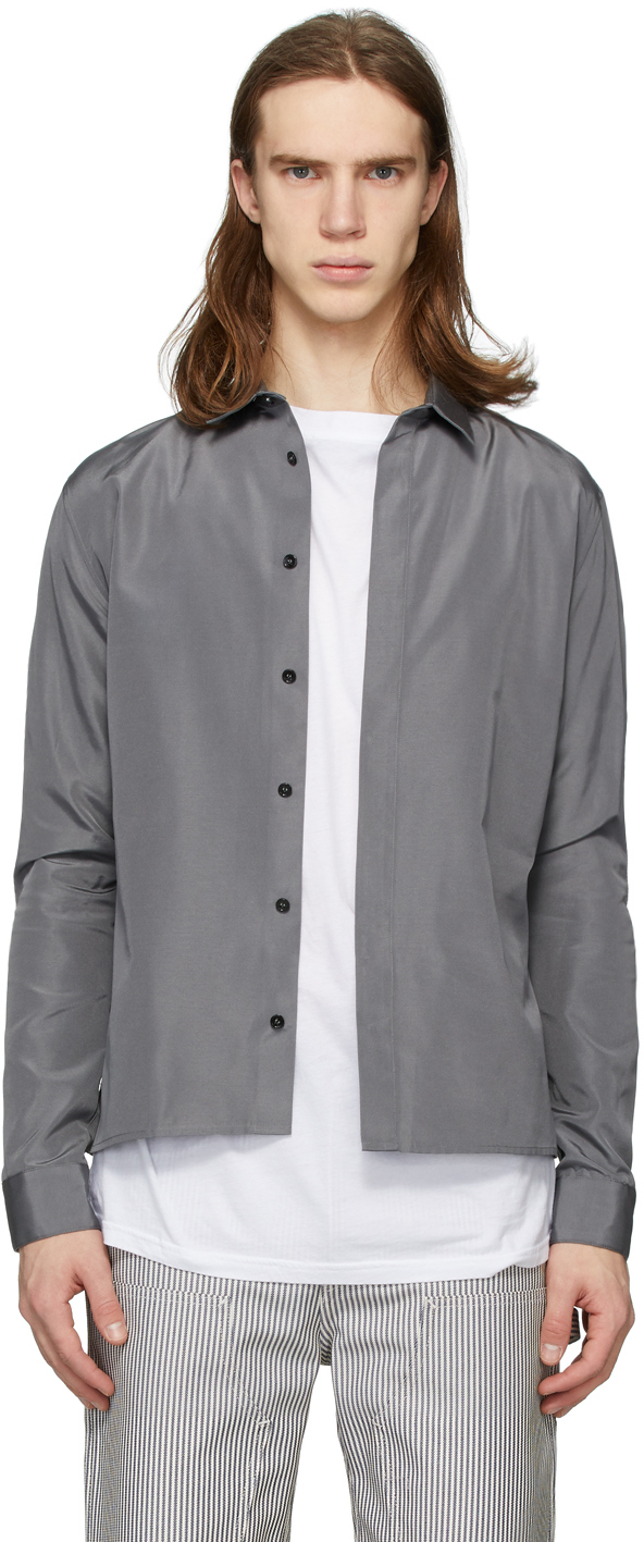 Haider Ackermann: Grey Commodore Shirt | SSENSE UK