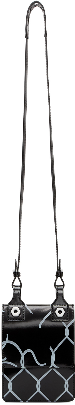 Off-White: Black Fence Flat Binder Pouch | SSENSE Canada