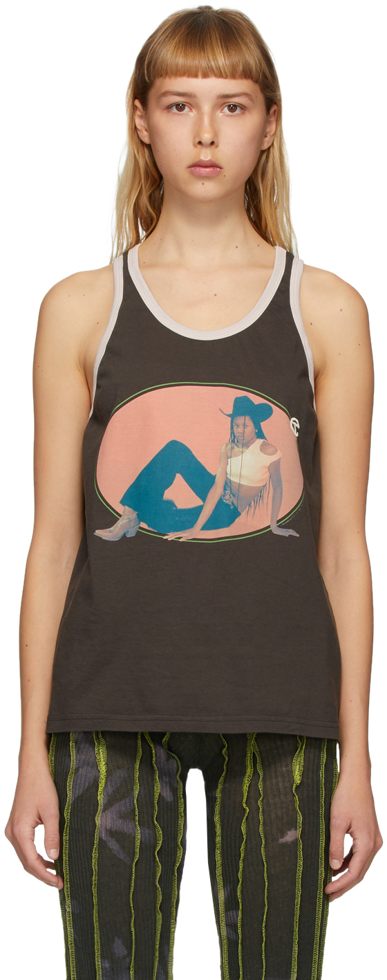 Telfar: Black Country Music Tank Top | SSENSE Canada