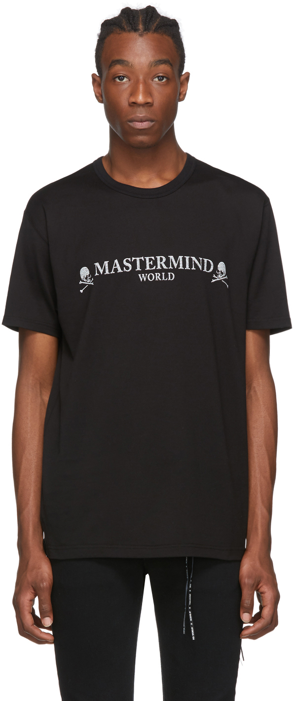 mastermind WORLD: 黑色 Carbon Copy T 恤 | SSENSE